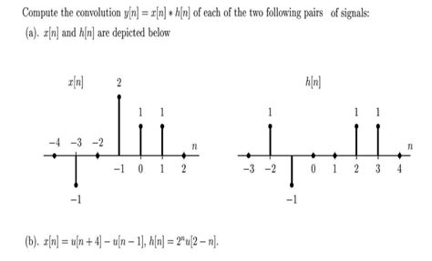 Solved Compute The Convolution Y[n] X[n] H[n] ﻿of Each Of