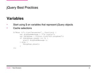 Jquery Best Practices PPT