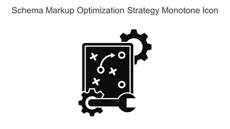 Schema Markup Optimization Strategy Monotone Icon In Powerpoint Pptx Png And Editable Eps Format