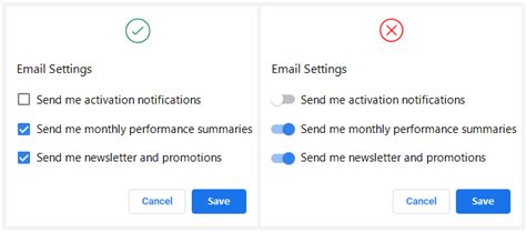 Checkbox 與 開關元件Toggle Switch的正確使用情境 設計大舌頭