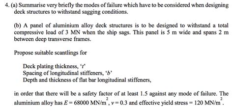 A Summarise Very Briefly The Modes Of Failure Chegg