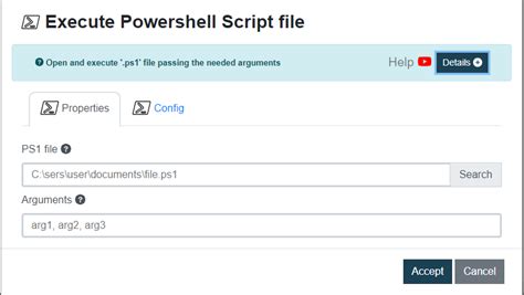 Ejecutar Archivo Powershell Rocketbot Docs