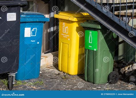 Garbage Container Located In The City Center Of Warsaw Poland