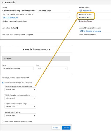Set Emissions Inventory Salesforce Trailhead