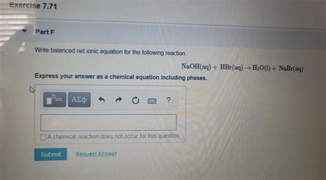 Solved Sercise 771 Part 5 Write Balanced Complete Ionic