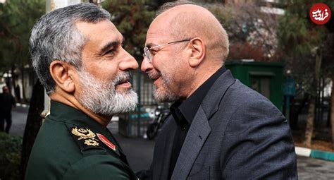 عکس؛ سفر در زمان؛ سردار حاجی زاده در آغوش قالیباف؛ سال 1403