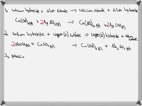 Solved The Word Equation For Each Precipitation Reaction Determine