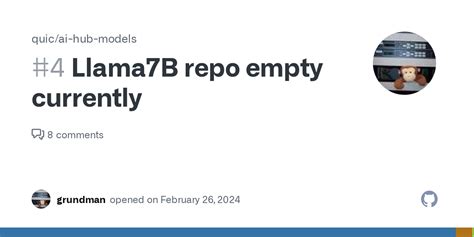 Llama B Repo Empty Currently Issue Quic Ai Hub Models GitHub