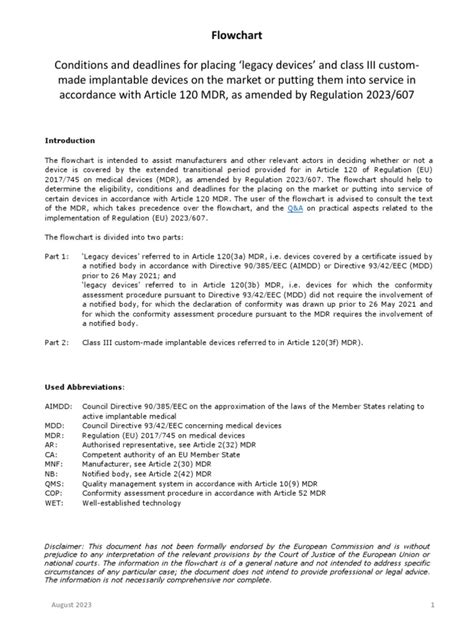 Flowchart Extended Transitional Period Pdf Medical Device Justice