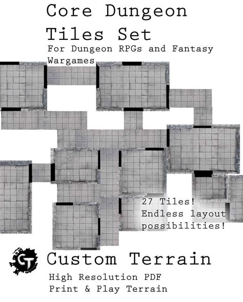 Core Dungeon Tile Set Custom Terrain Digital Dungeons DriveThruRPG Com