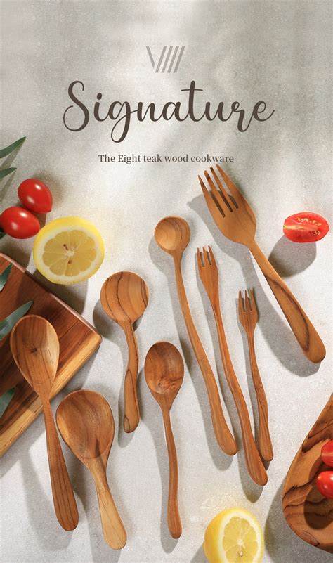 스푼·포크·나이프 시그니처 통원목 100 티크 우드 롱 스푼 오늘의집 쇼핑