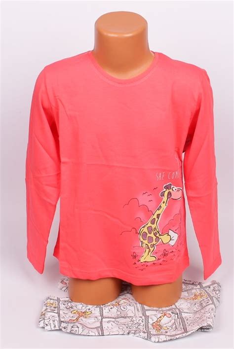 Пижама за момиче в корал и бяло Fashion Sweaters Sweatshirts