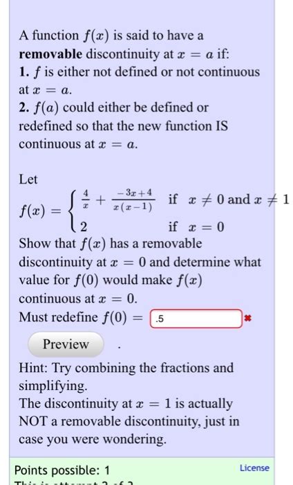 Solved A Function F Z Is Said To Havea Removable