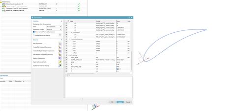 Nx 12 Fully Parameterised Naca 4 Digit Aerofoil