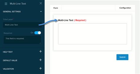 Form Field Multi Line Text