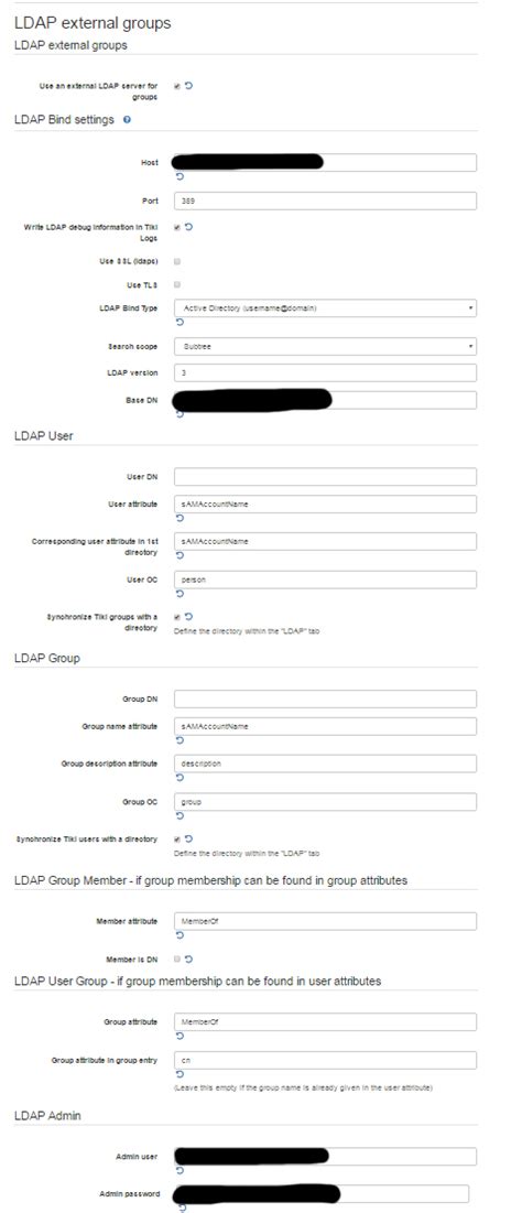 Ldap How To Get Active Directory Groups Working With Tikiwiki Stack