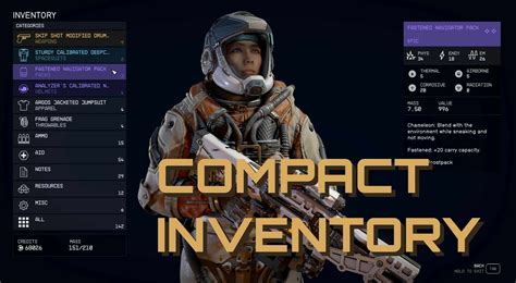 Compact Inventory UI Starfield Mod Download