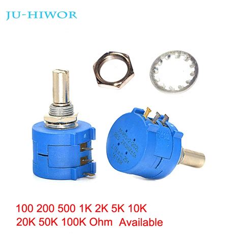 Pcs S Precision Multi Turn Potentiometer Trimmer Adjustable Resistance K K