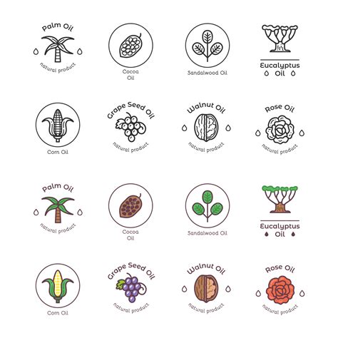 Premium Vector Organic Cosmetics Ingredients Icons Set