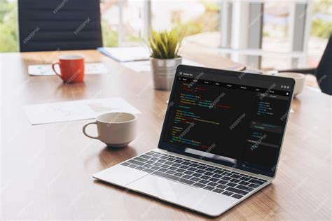 Premium Photo Software Development Programming On Computer Screen For