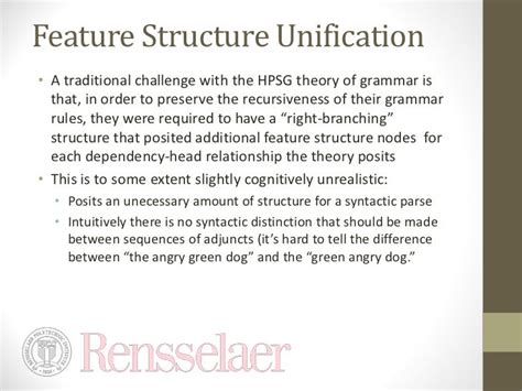 Feature Structure Unification Syntactic Parser 20