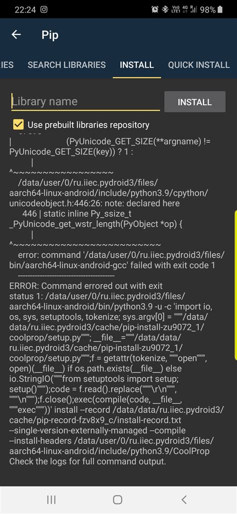 Pip How To Install Coolprop In Python39windows And Pydroid3