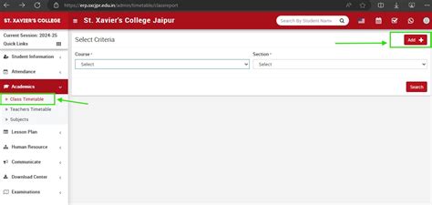 How To Add Course Time Table Broodle One