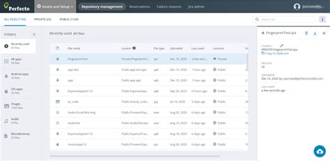 4 Upload Your App To The Perfecto Repository