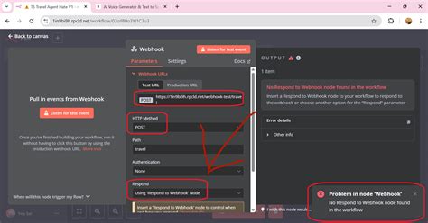 Elevenlabs Unable To Send Travel Destination To Webhook Questions