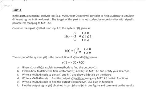 Solved In This Part A Numerical Analysis Tool Eg Matlab