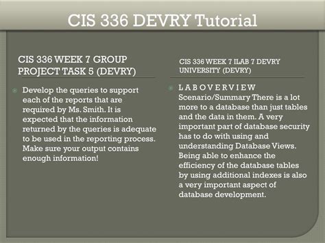 Ppt Cis 336 Devry Tutorial Cis336dotcom Powerpoint Presentation