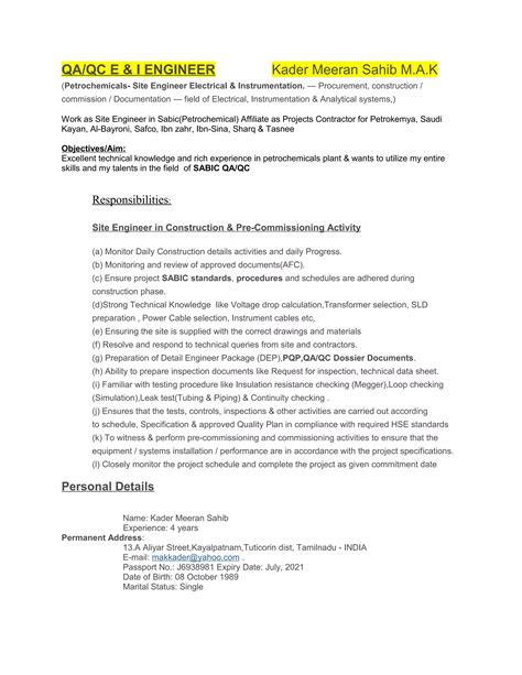 Qc Engineer Oil Gas Doc