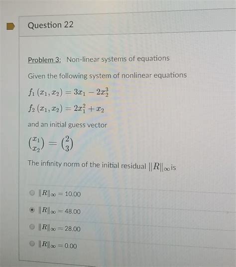 Solved Question 22 Problem 3 Non Linear Systems Of