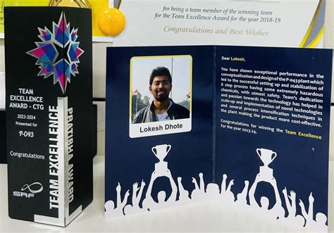 Lokesh Dhote On Linkedin Honoured To Receive Team Excellance Award