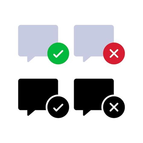 Premium Vector Message Bubbles With Check And Cross