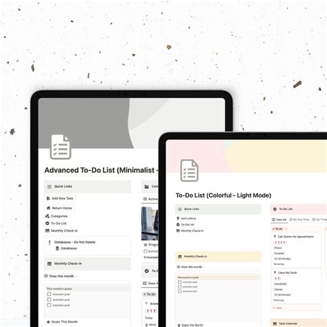 to do list notion template bundle the organized notebook
