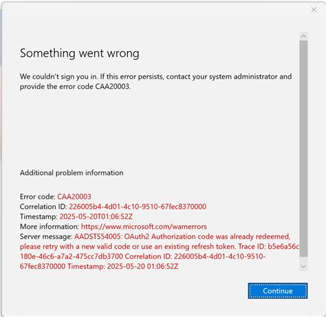Getting Aad Error While Accessing Azure Virtual Desktop From Windows