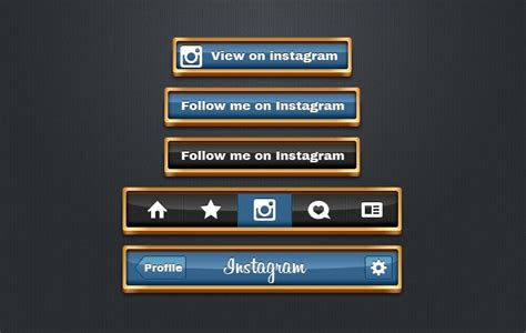 18 Instagram Buttons