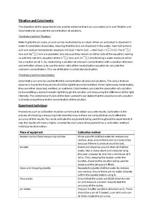 Unit Applied Science Aim B Applied Science Coursework Unit