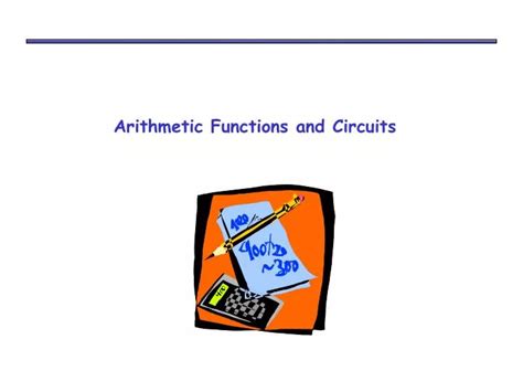 PPT Arithmetic Functions And Circuits PowerPoint Presentation Free Download ID