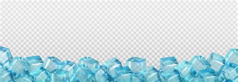 Ice Cubes Background Realistic Blocks Frame Vector Image