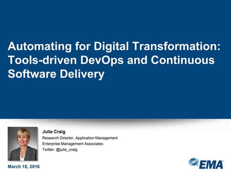 Automating For Digital Transformation Tools Driven Devops And