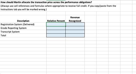 Solved Revenue Recognition Allocation Of Transaction