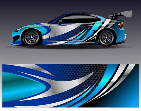 Car Wrap Design Vector Graphic Abstract Stripe Racing Background Kit Designs For Wrap Vehicle