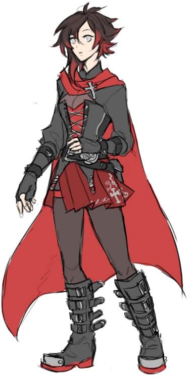 Rwby Ruby Redesign Bocetos De Mujeres Diseño De Personajes Diseño De Personajes De Fantasía
