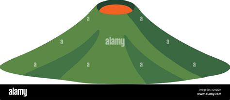 A Smooth Green Shield Volcano With A Tiny Central Crater Indicating