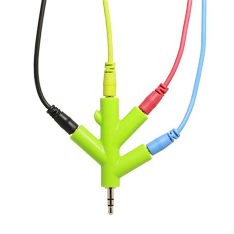4 In 1 Way 3 5mm Jack AUX Audio Spliter HUB Male To Multi Female 3 5 Earphones Headphones