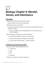 Biology Chapter 9 Mendel Genes And Inheritance Pdf Biology Chapter 9 Mendel Genes And