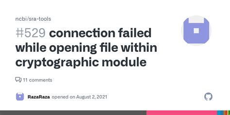 Connection Failed While Opening File Within Cryptographic Module · Issue 529 · Ncbisra Tools