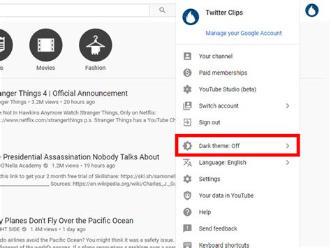 How To Activate The Dark Theme On YouTube Steps